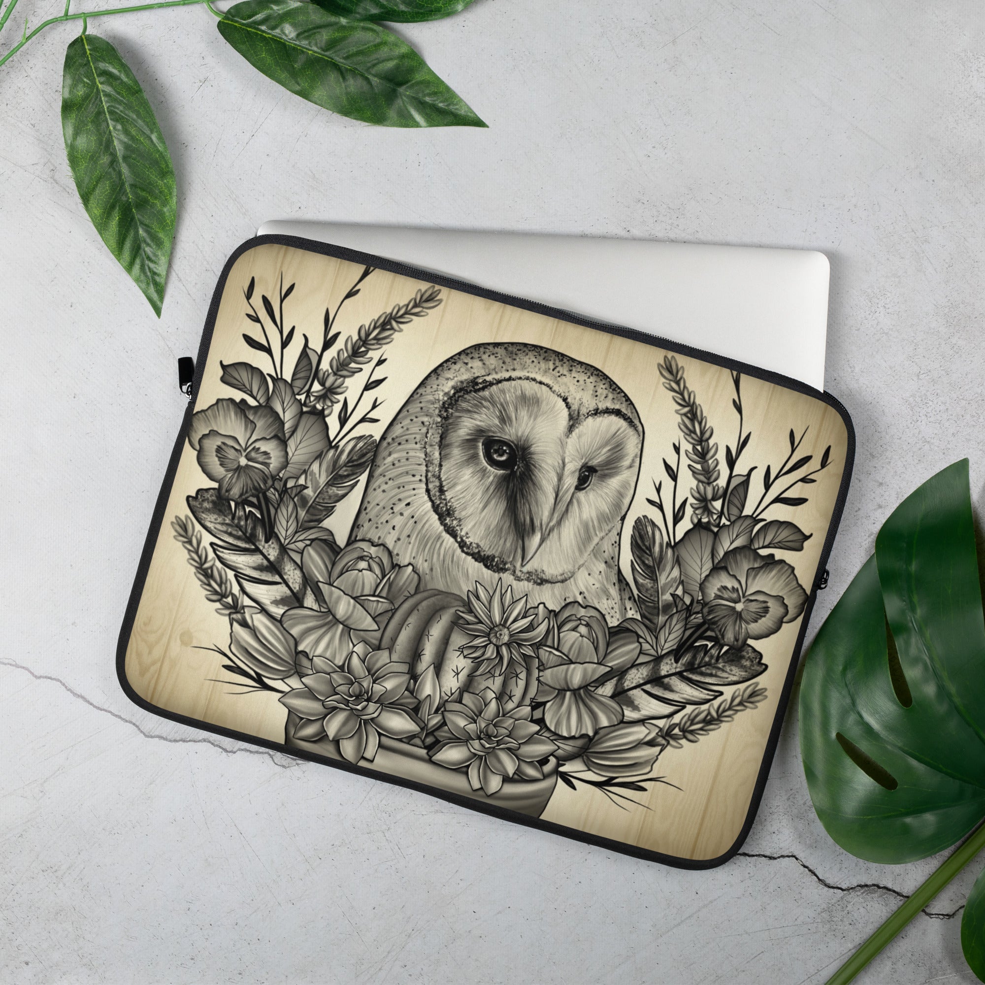 “Nature Owl” Laptop Sleeve – The Art of Francella